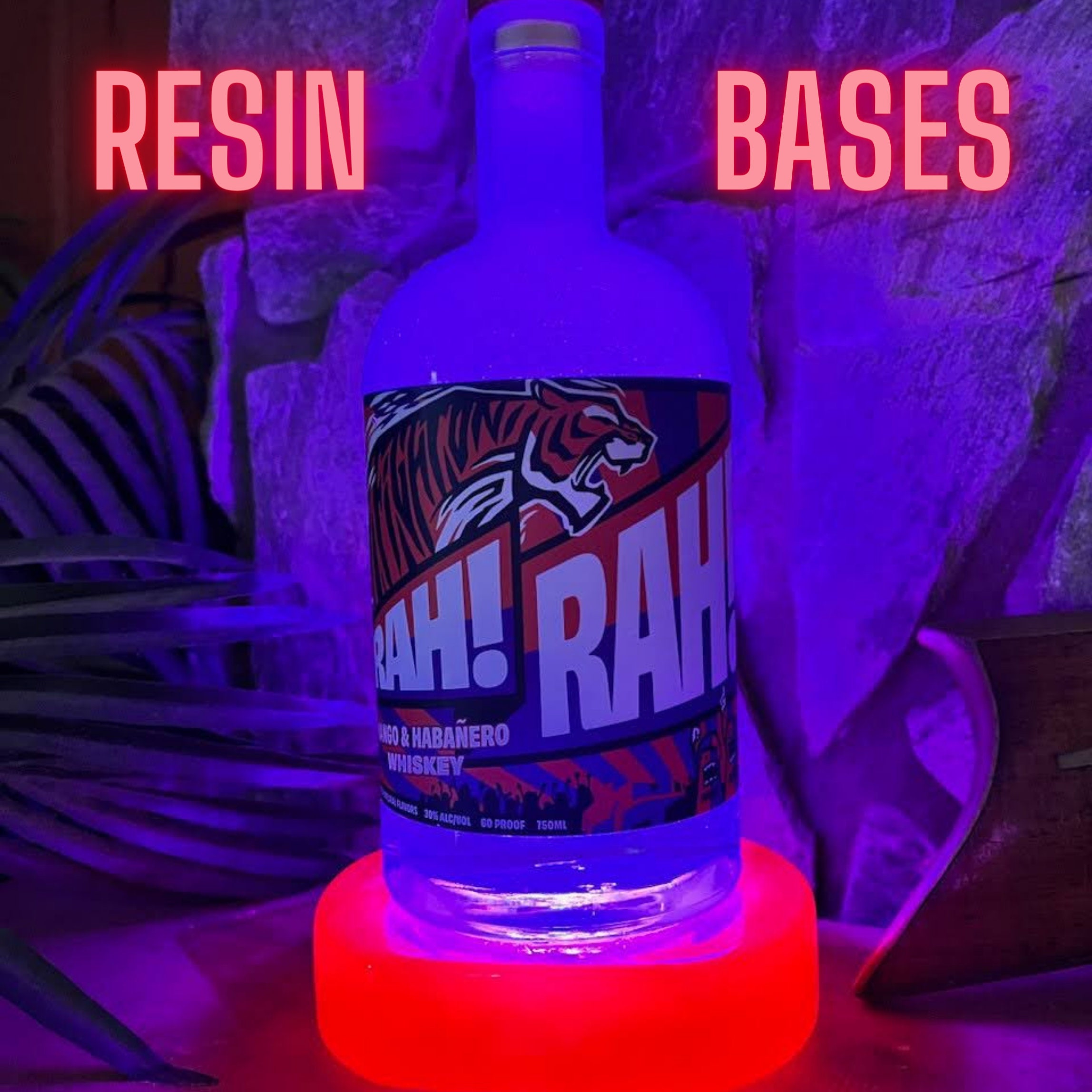 Large Whiskey Bottle 16 Color Changing LED Half Gallon Liquor Bottle 2 ...