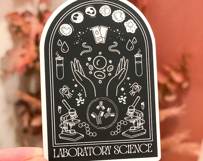 Clinical Laboratory Science Tarot Card Inspired Sticker, for Med Techs ...