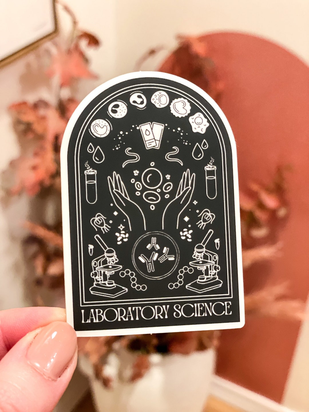 Clinical Laboratory Science Tarot Card Inspired Sticker, for Med Techs ...