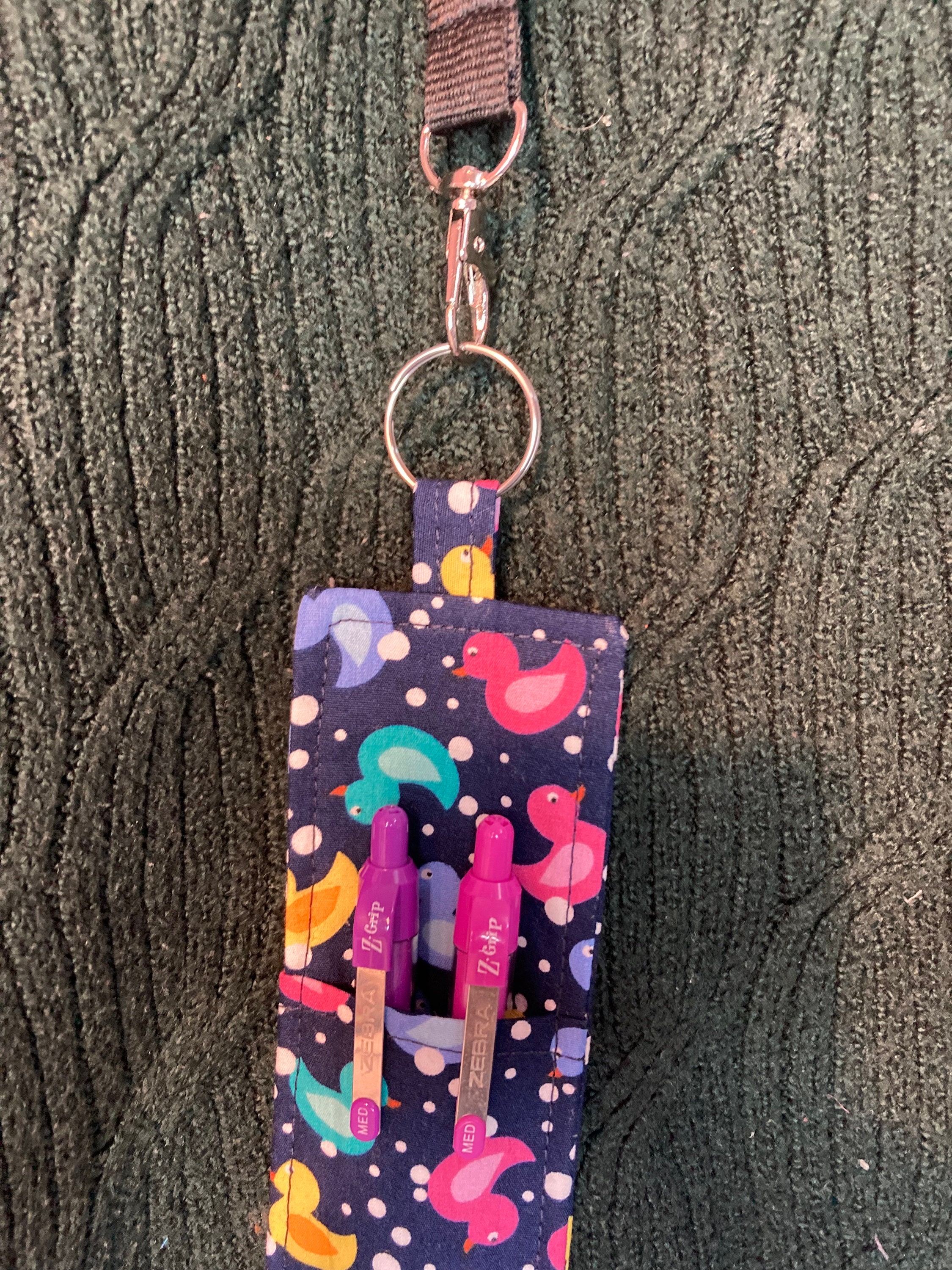 Fabric Pen Holder for a Lanyard - Etsy