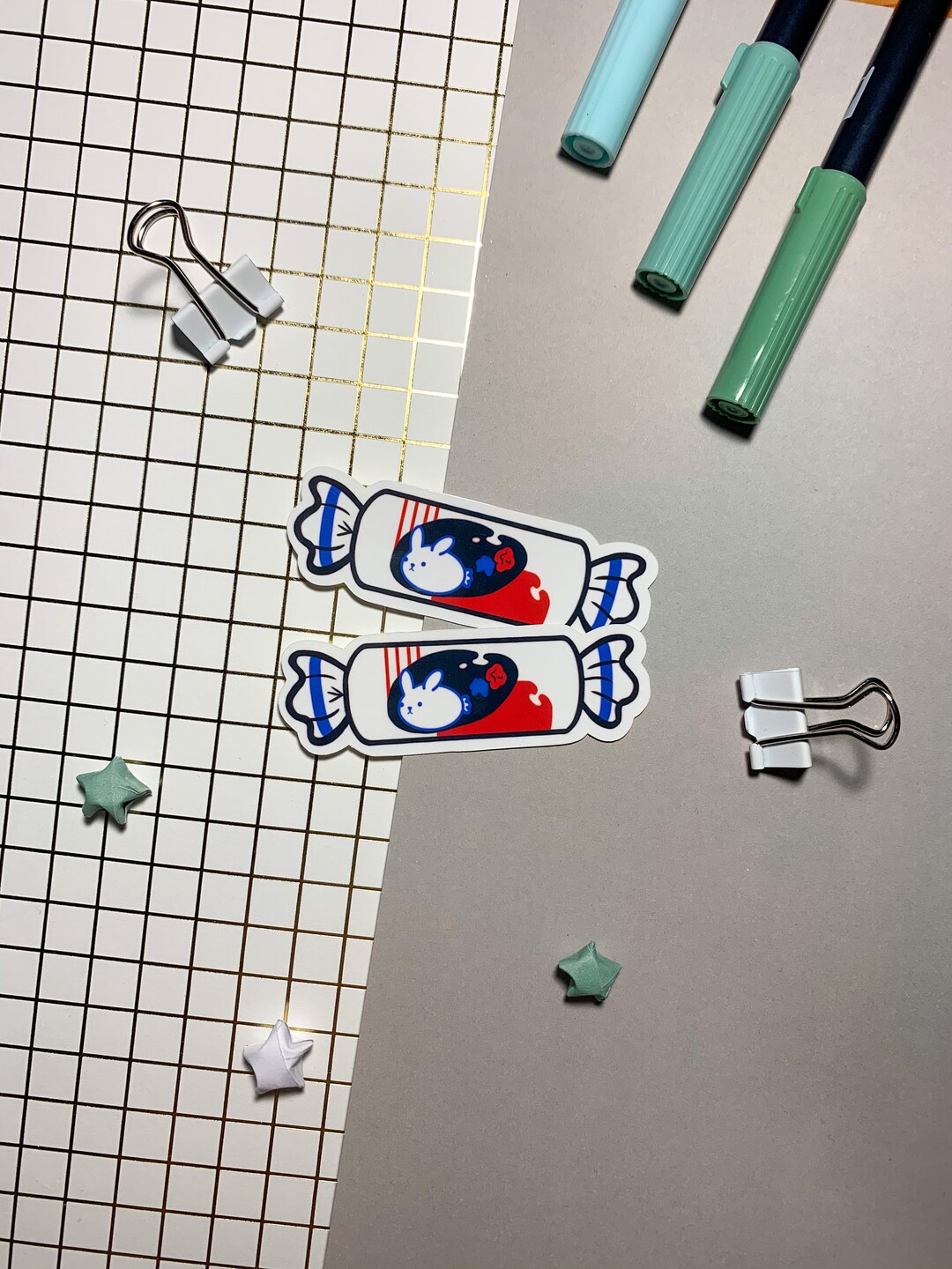 White Rabbit Candy Sticker - Etsy