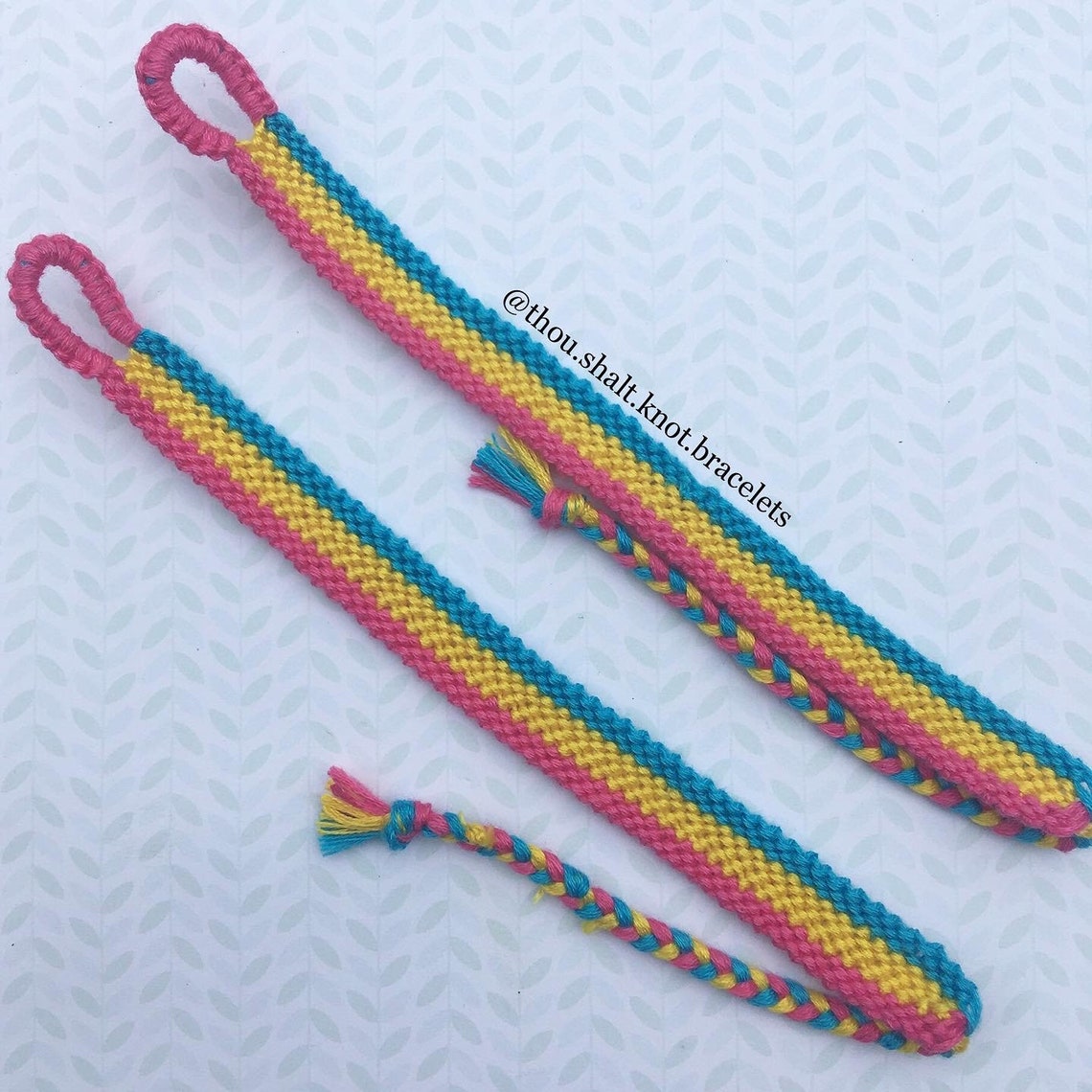 Knotted Pride Flag Bracelets With Braided Ties Rainbow Lgbtq | Etsy
