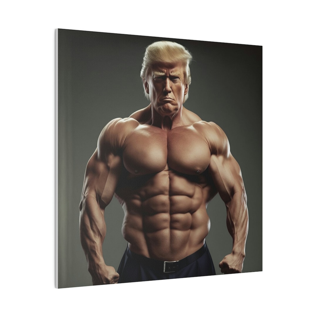 Muscular President Donald Trump Poster Workout Motivation - Etsy