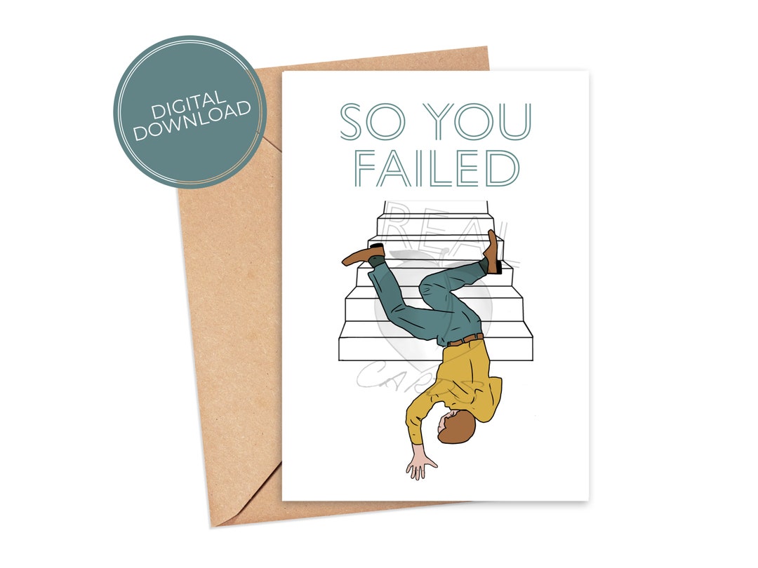 Entonces fallaste tarjeta de aliento - Etsy España