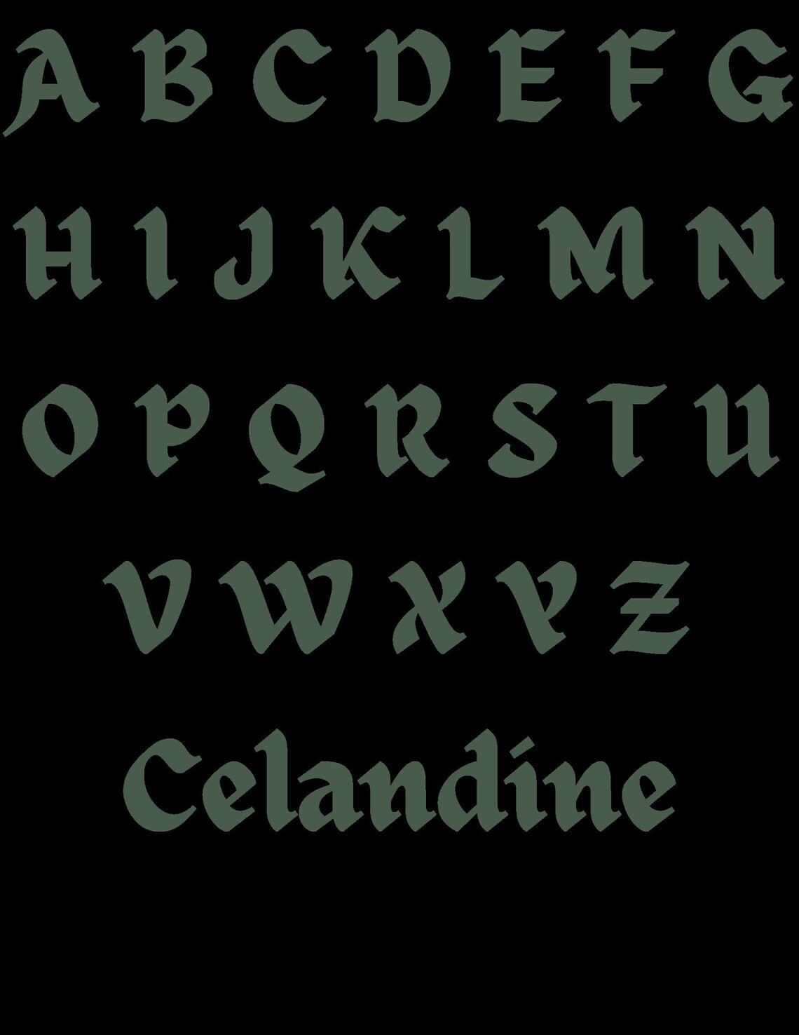 Cross Stitch Font Pattern - Celandine - Full Alphabet Cross Stitch Grid ...