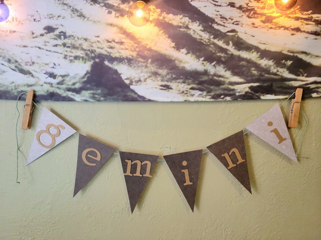 Gemini Mini Zodiac Papercraft Banner Wall Hanging Paper - Etsy Australia