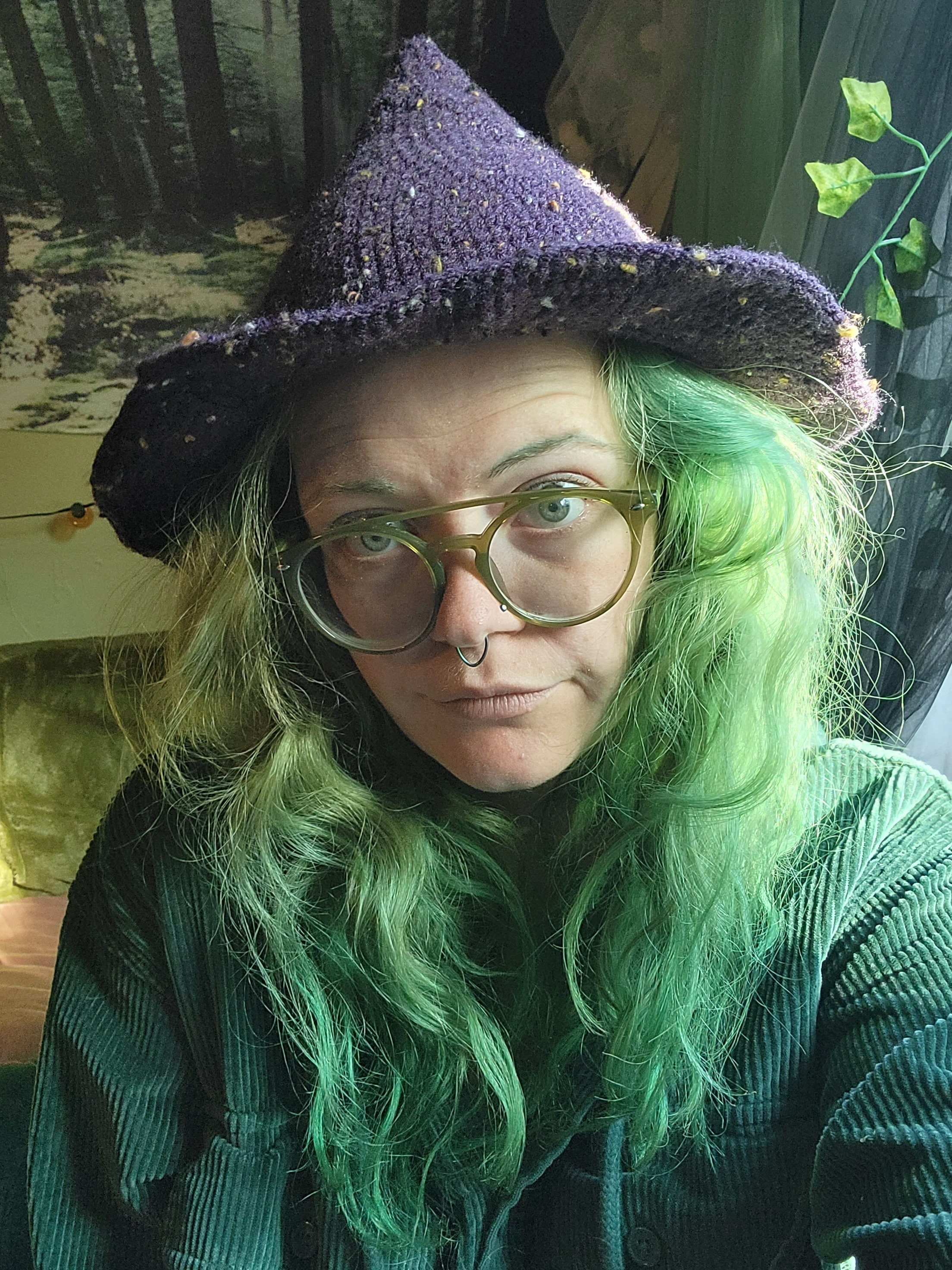 Short Witch Cap - Handmade Witch Hat - Crochet Witch Hat - Forestcore ...