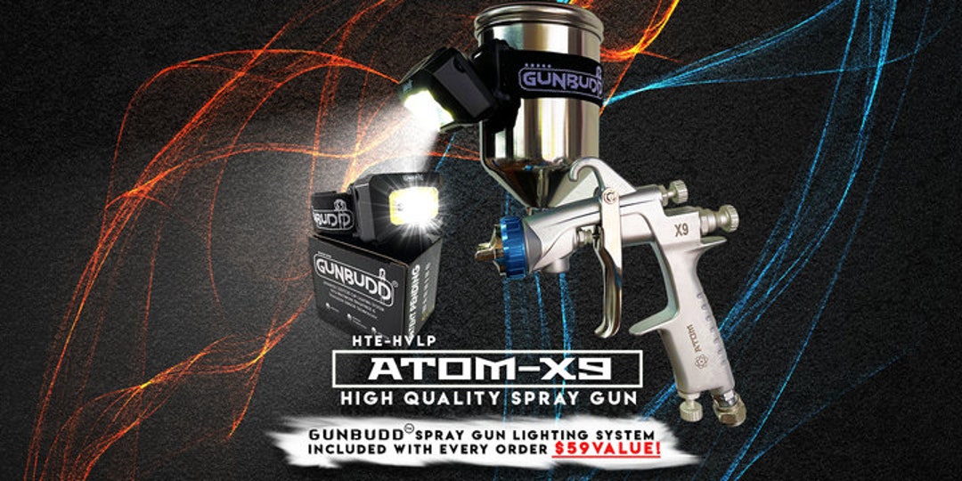 Atom X9 Auto Paint Air Spray Gun Gravity Feed Car Primer FREE Ultra ...