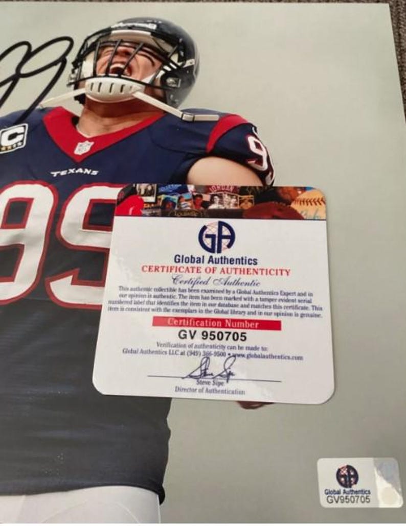 JJ Watt Signed Autograph 8X10 Photo Houston Texans COA - Etsy