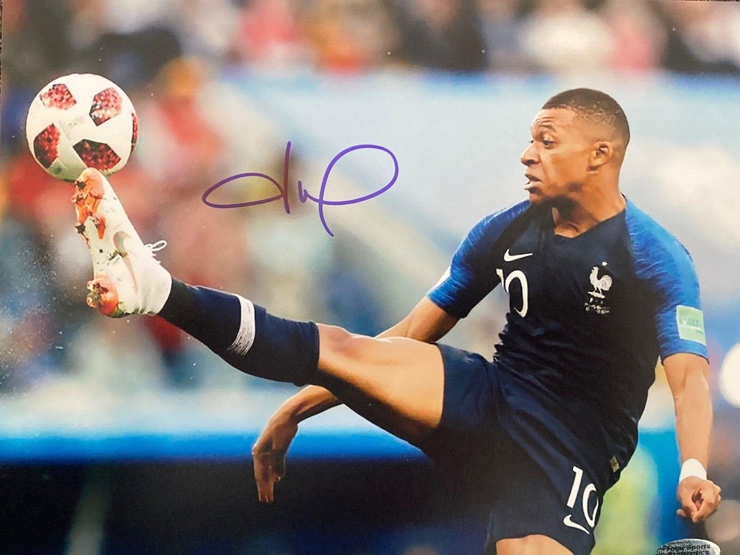 Kylian Mbappe PSG France Autographed Signed 8x10 Photo Football MLS W ...