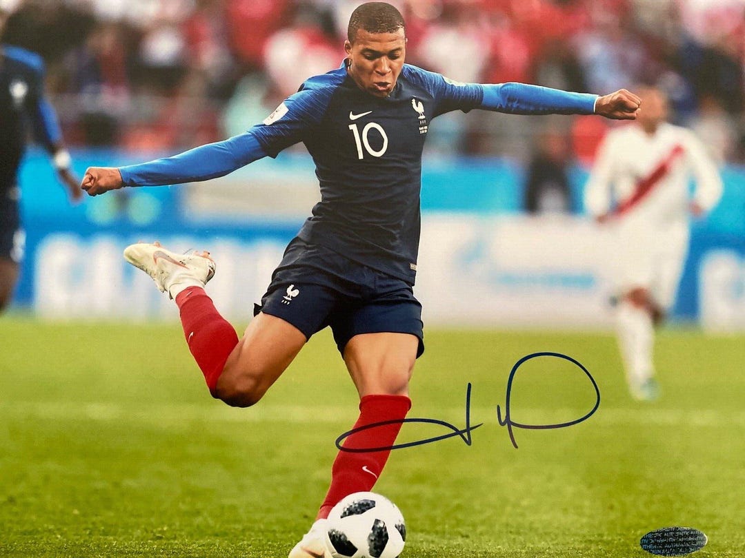 Kylian Mbappe PSG France Autographed Signed 8x10 Photo Football MLS W ...