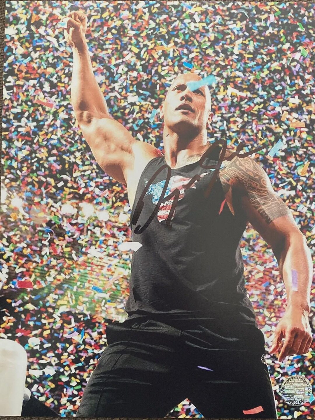 Dwayne Johnson the Rock Signed Autographed 8x10 WWF WWE -- COA - Etsy