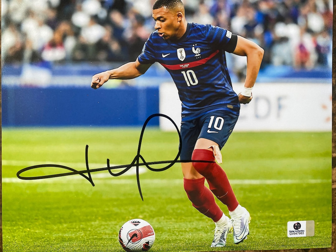 Kylian Mbappe PSG France Signed Autographed 8x10 Photo COA - Etsy