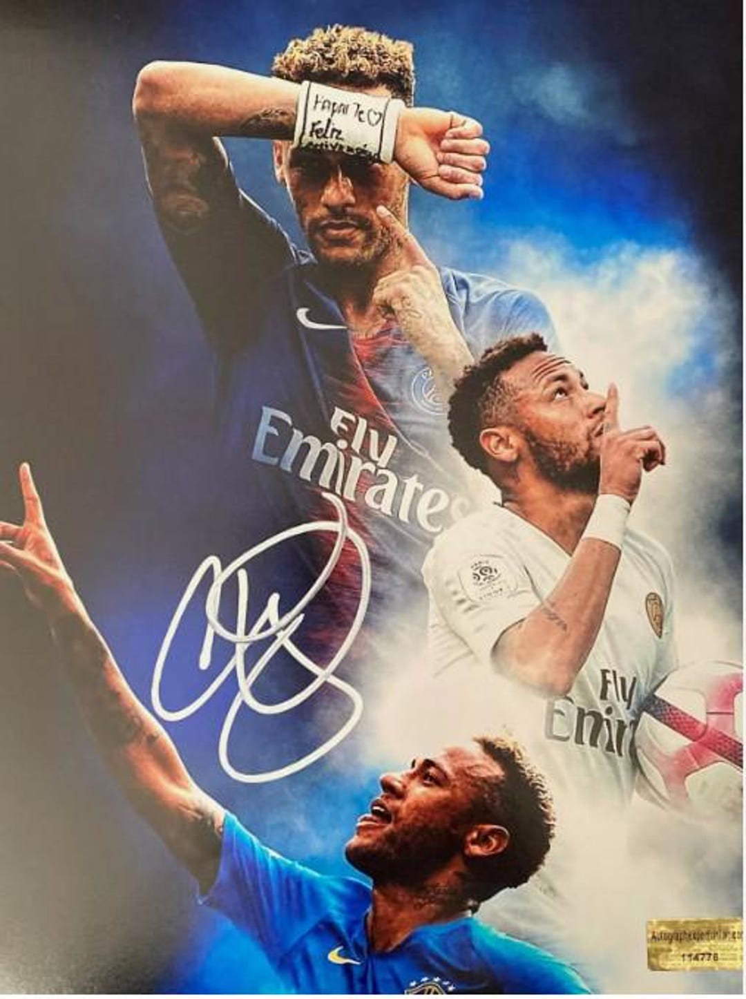 Neymar Jr. Autographed Signed 8x10 Photo Brazil Auto Soccer -- COA - Etsy