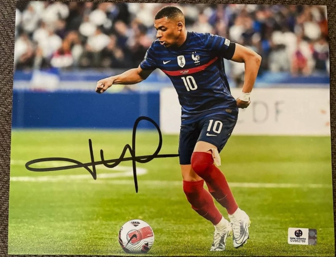 Kylian Mbappe PSG France Autographed Signed 8x10 Photo Football MLS W ...