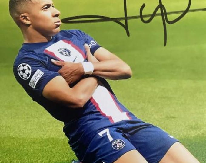 Kylian Mbappe PSG France Autographed Signed 8x10 Photo Football MLS W ...