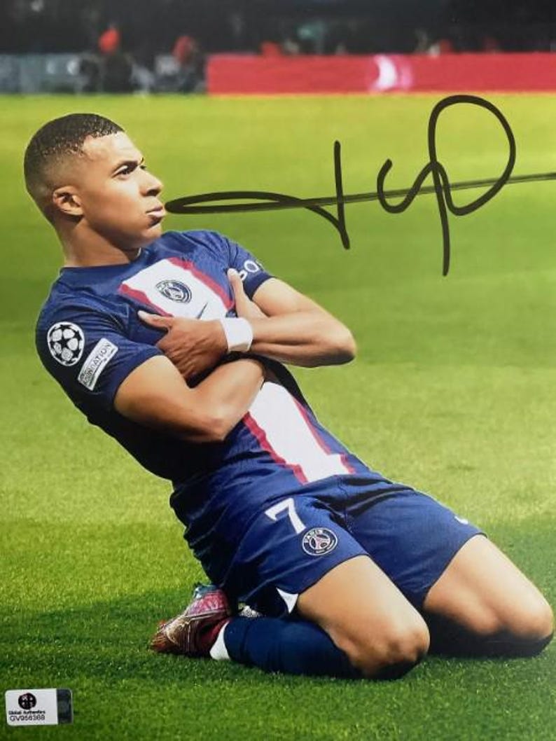 Kylian Mbappe PSG France Autographed Signed 8x10 Photo Football MLS W ...