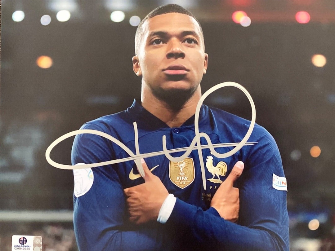 Kylian Mbappe PSG France Signed Autographed 8x10 Photo COA - Etsy