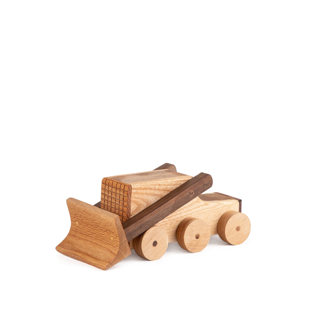 Wooden Bulldozer Toy, Farm Vehicle Toy for Toddlers|push Toys|natural ...