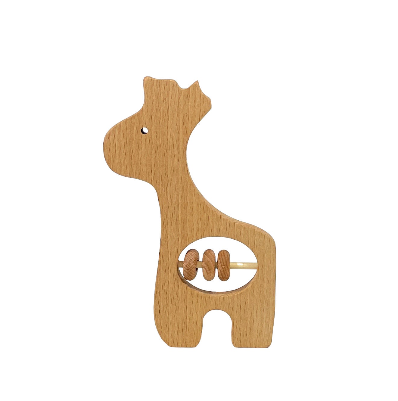 Giraffe Baby Rattle, Baby Shower Gift, Wooden Baby Rattle, Baby Gift ...