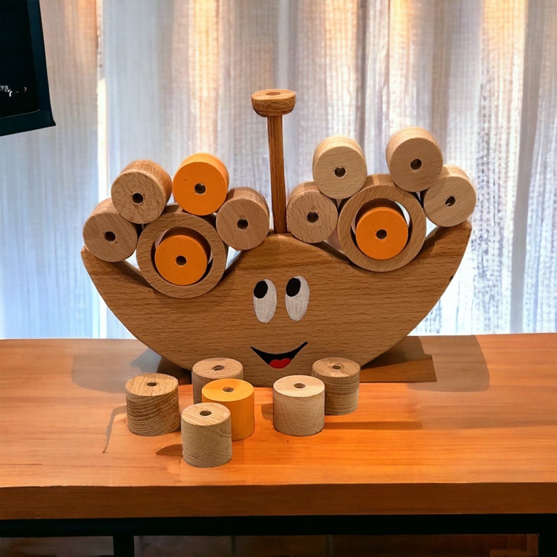 Montessori Wooden Balance Toy for Toddlers Handcrafted - Etsy