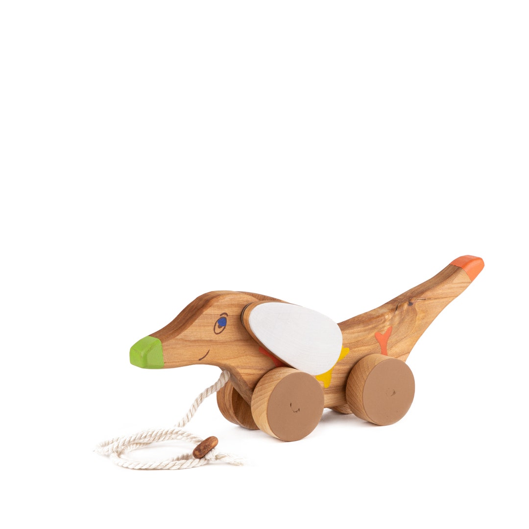 Wooden Dog Pull Toy for Kids Pull Along Toy for 1 Year Old Wooden ...