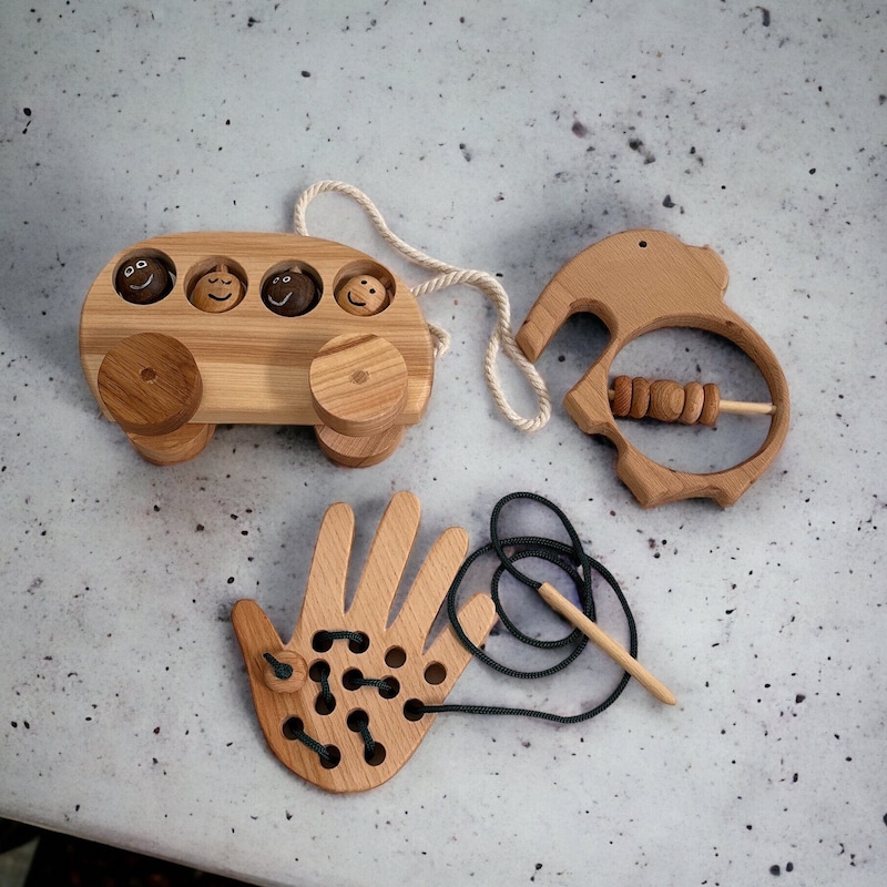 Wooden Lacing Toy - Etsy