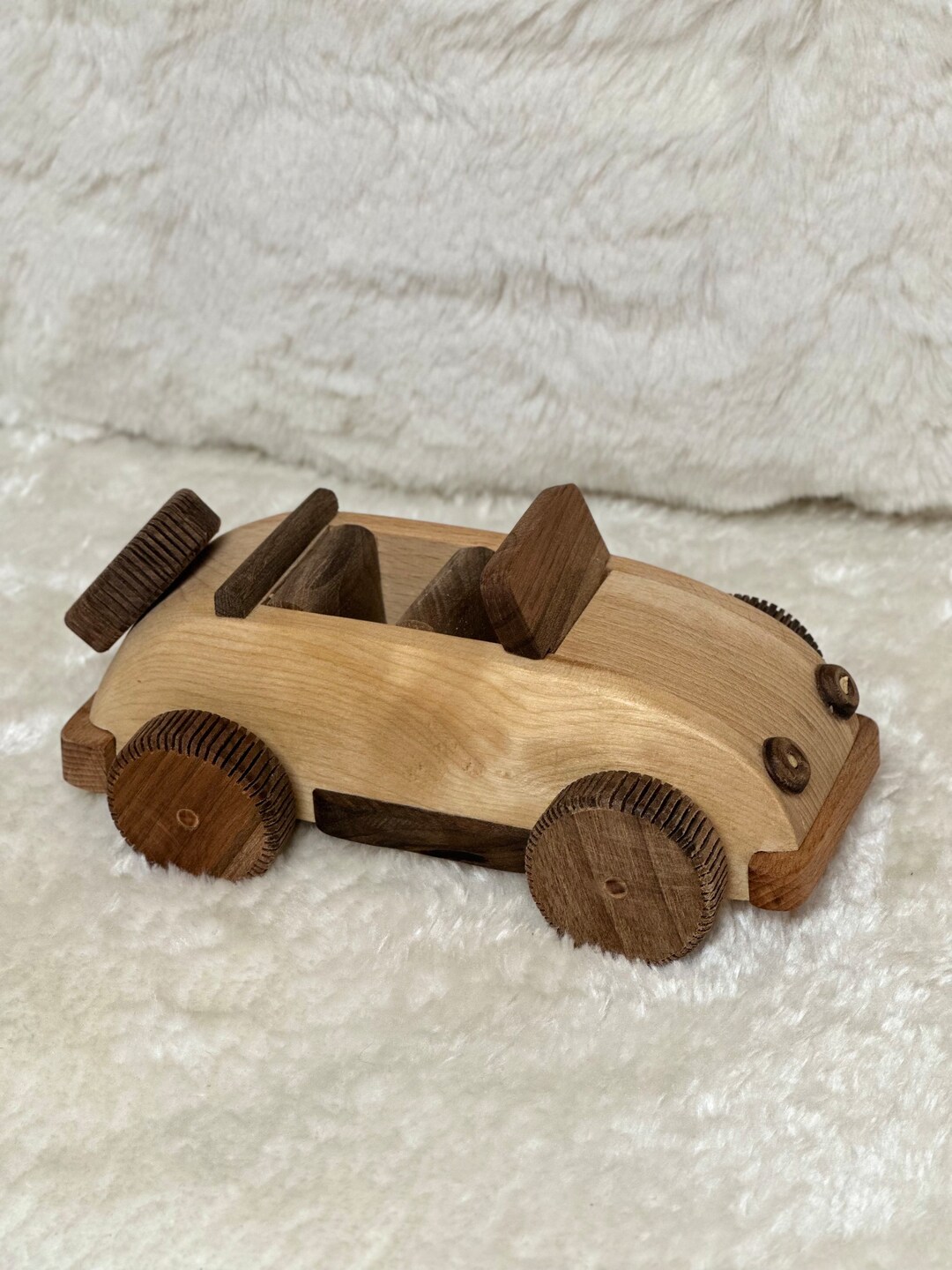 Wooden Toy Convertible Car, Handmade Eco-friendly Retro Car Toy, Gift ...