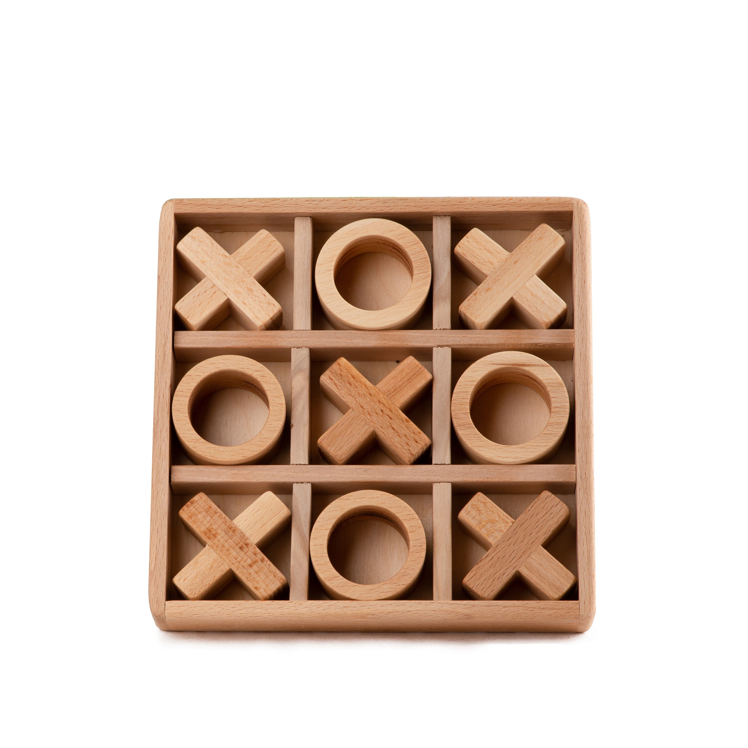 Wooden Montessori Tic Tac Toe Board Game Handmade XO Family Game ...