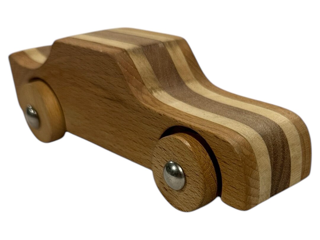 Wooden Toy Car for Kids Wooden Sports Car Push Toy for Toddler Gift for ...