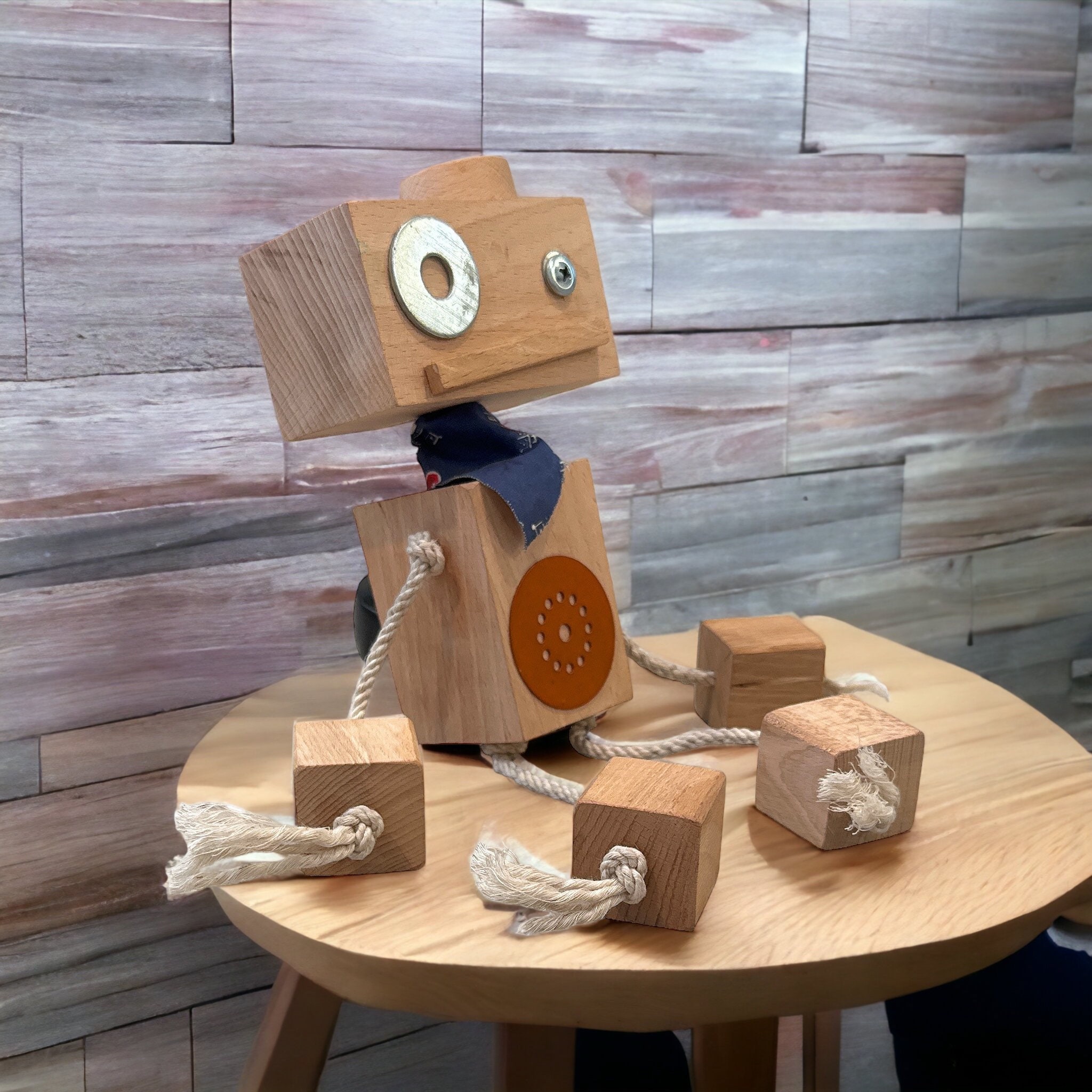 Handmade Wooden Robot - Unique Home Decor - Toy for Kids - Perfect Gift ...
