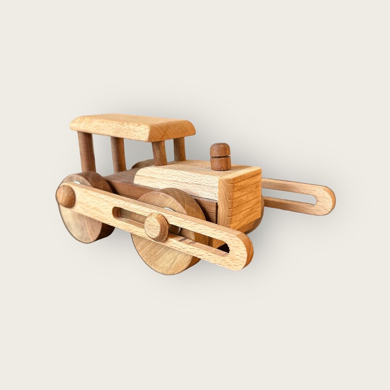 Handcrafted Wooden Farm Tractor Toy - Eco-friendly and Safe for Kids ...