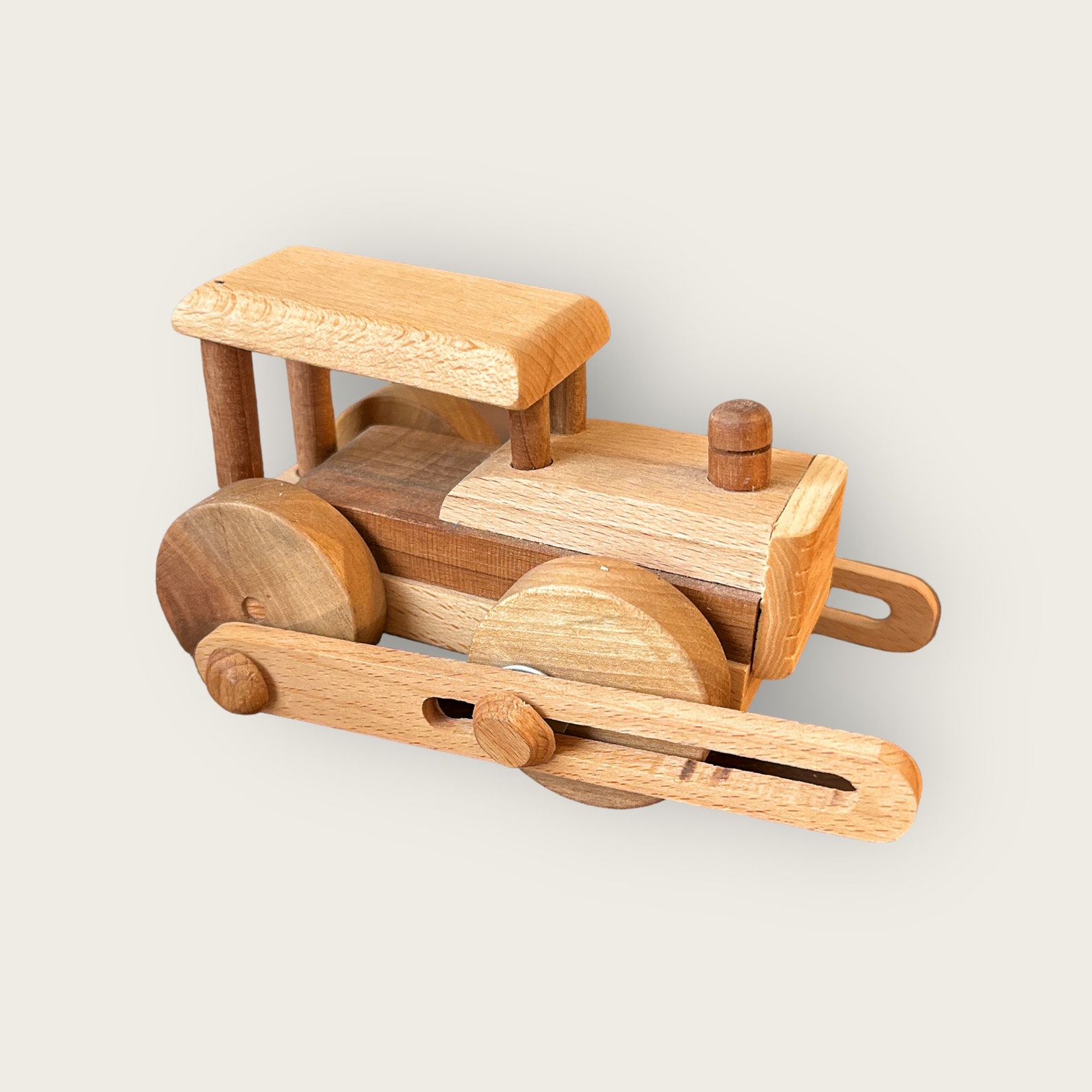 Handcrafted Wooden Farm Tractor Toy - Eco-friendly and Safe for Kids ...