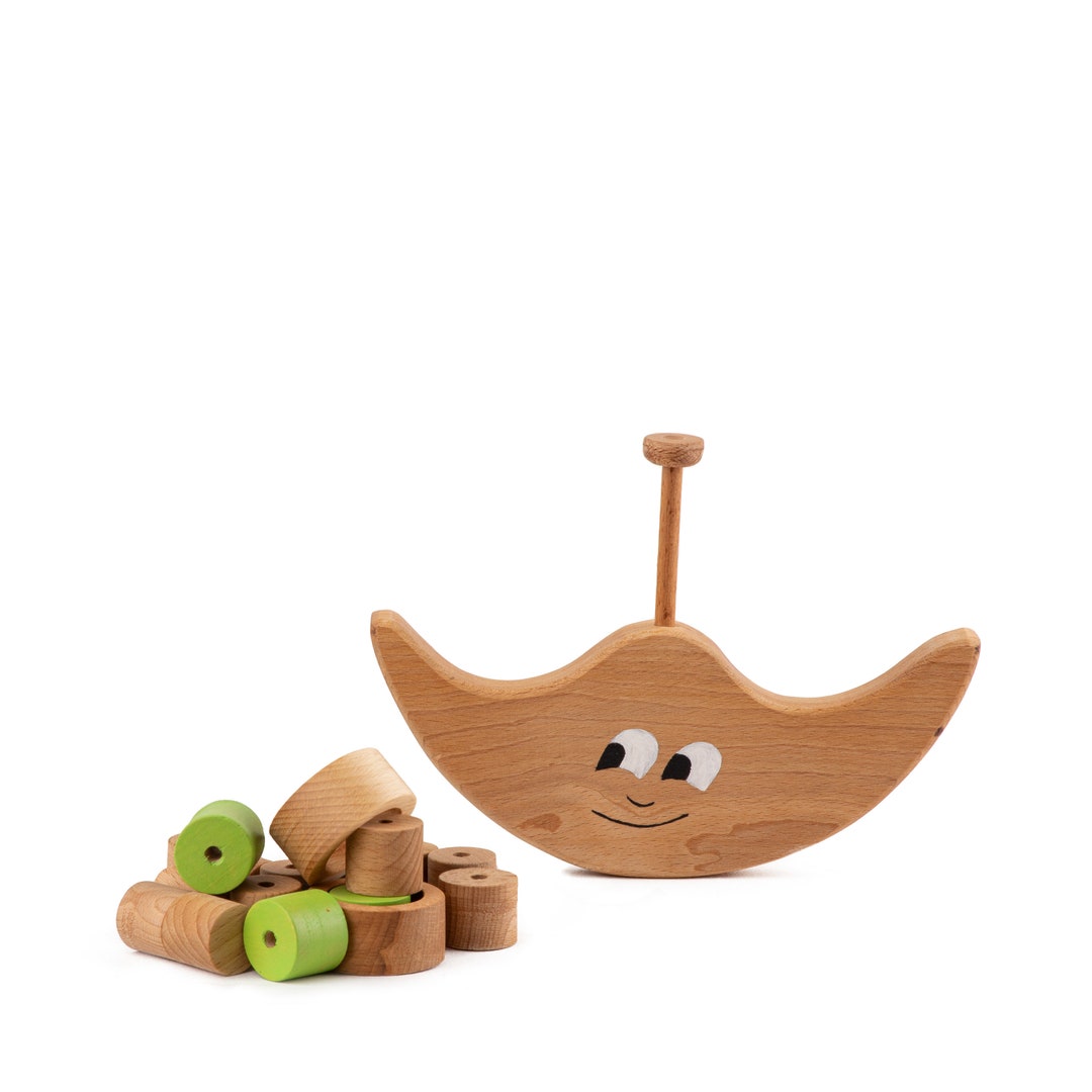 Wooden Balance Game for Kids - Natural Montessori Waldorf Toy - Eco ...