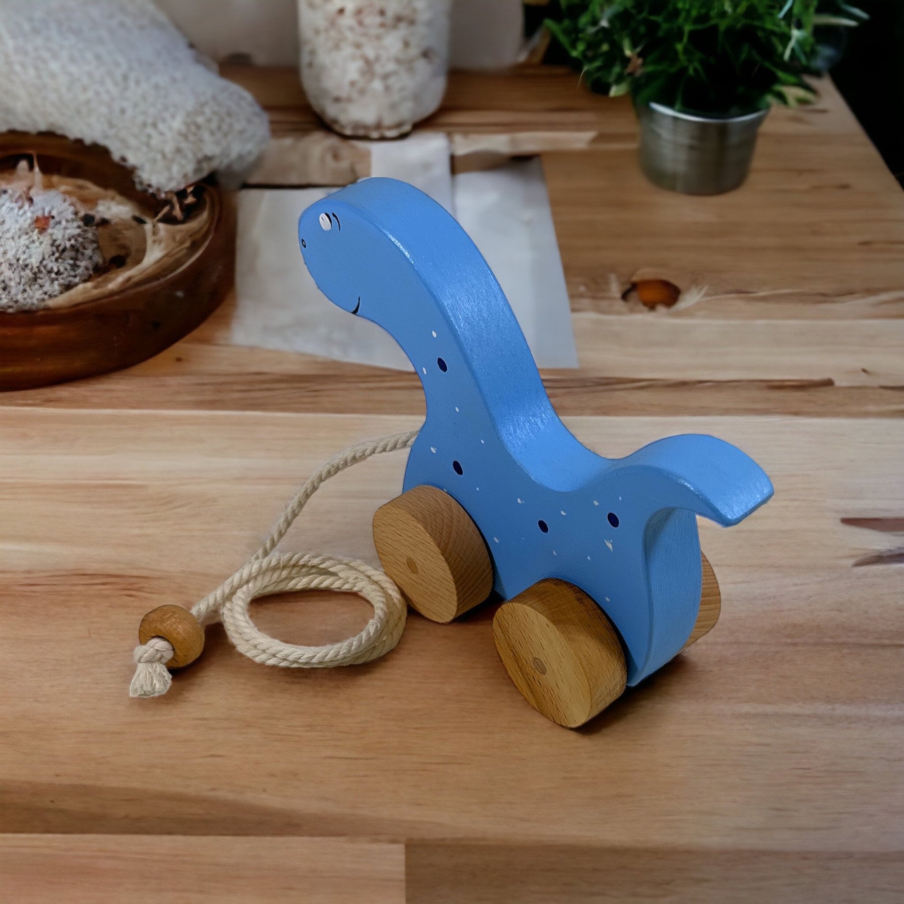 Wooden Pull-along Dinosaur Toy 1st Birthday Gift Push and - Etsy Australia