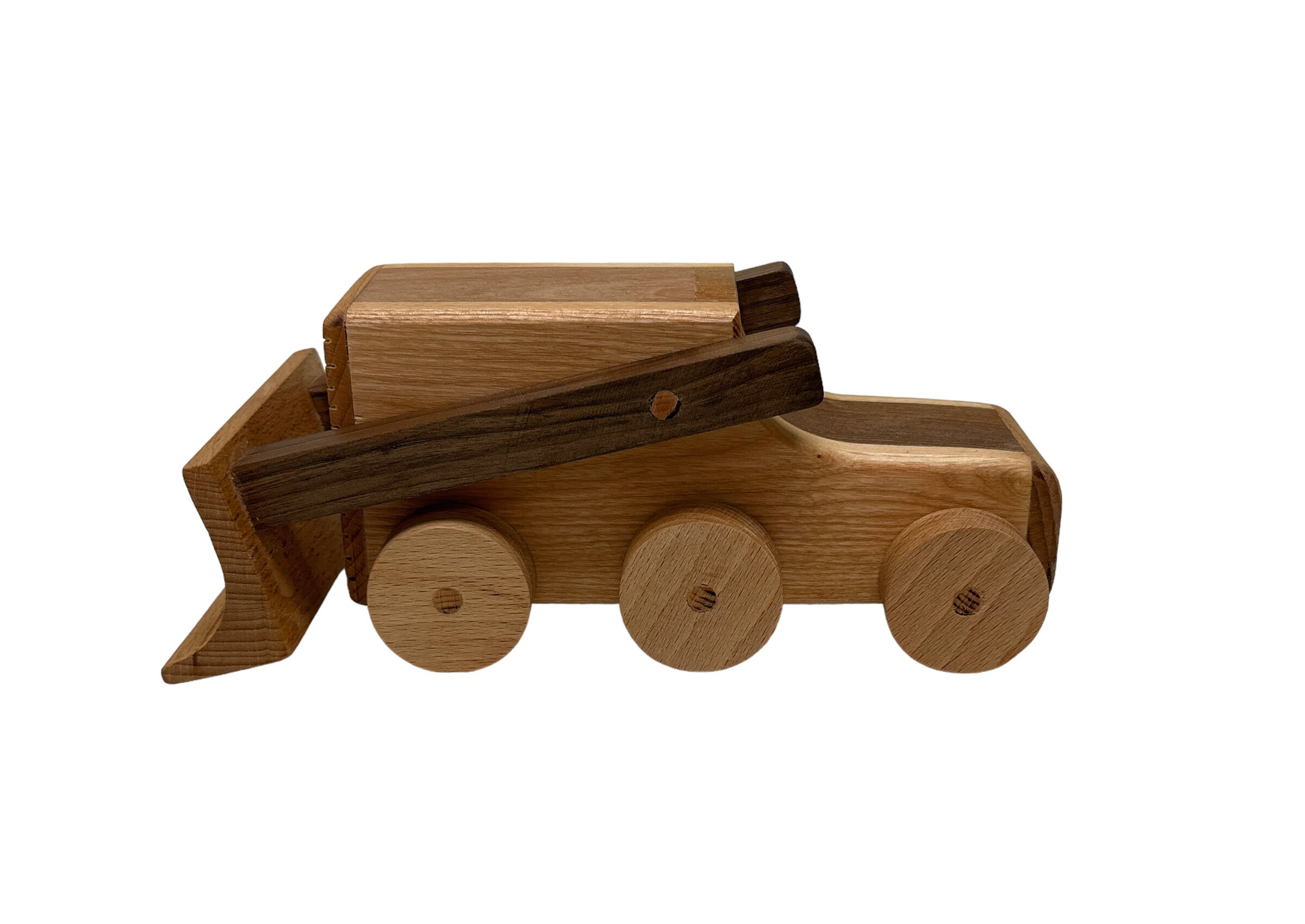 Handcrafted Wooden Bulldozer Toy for Toddlers Farm Vehicle Push Toy ...