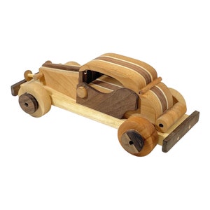 Handcrafted Wooden Car - Vintage-inspired Wooden Toy Car - Eco-friendly ...