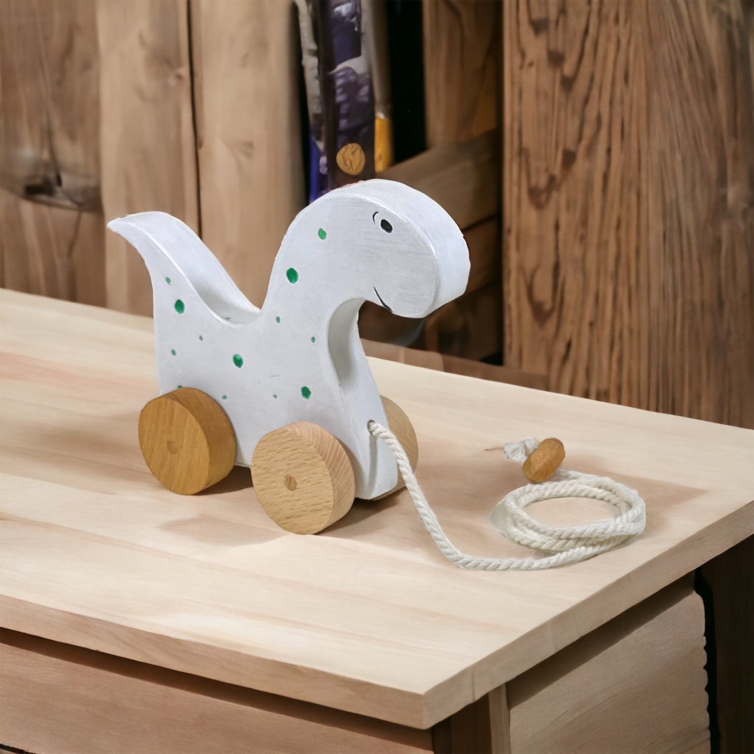 Wooden Dino Toy Pull Along Toy for Kids Push and Pull Toy - Etsy