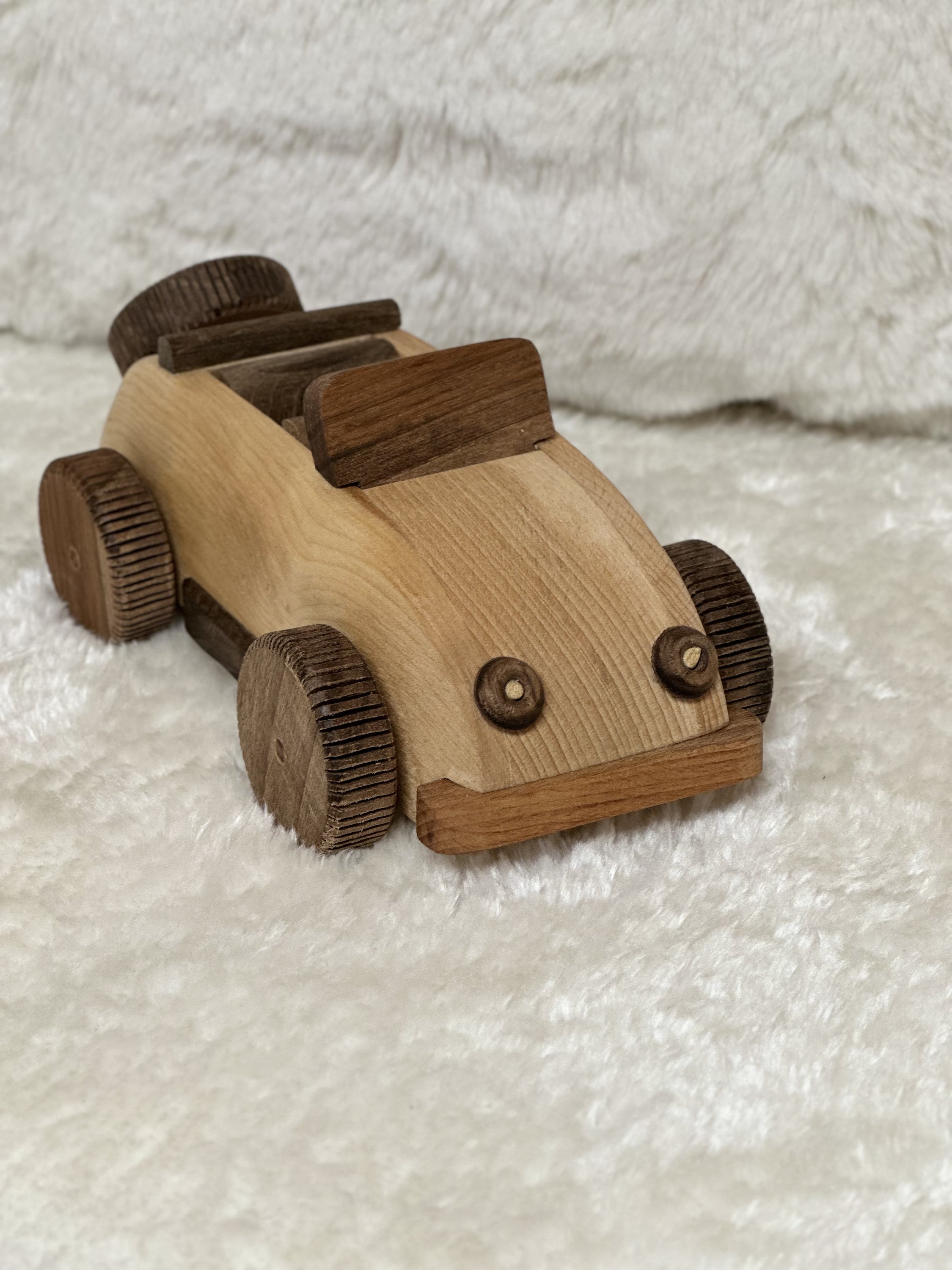 Wooden Toy Convertible Car, Handmade Eco-friendly Retro Car Toy, Gift ...