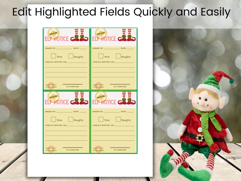 Printable Note From Elf, Editable Naughty and Nice Letter, Elf ...