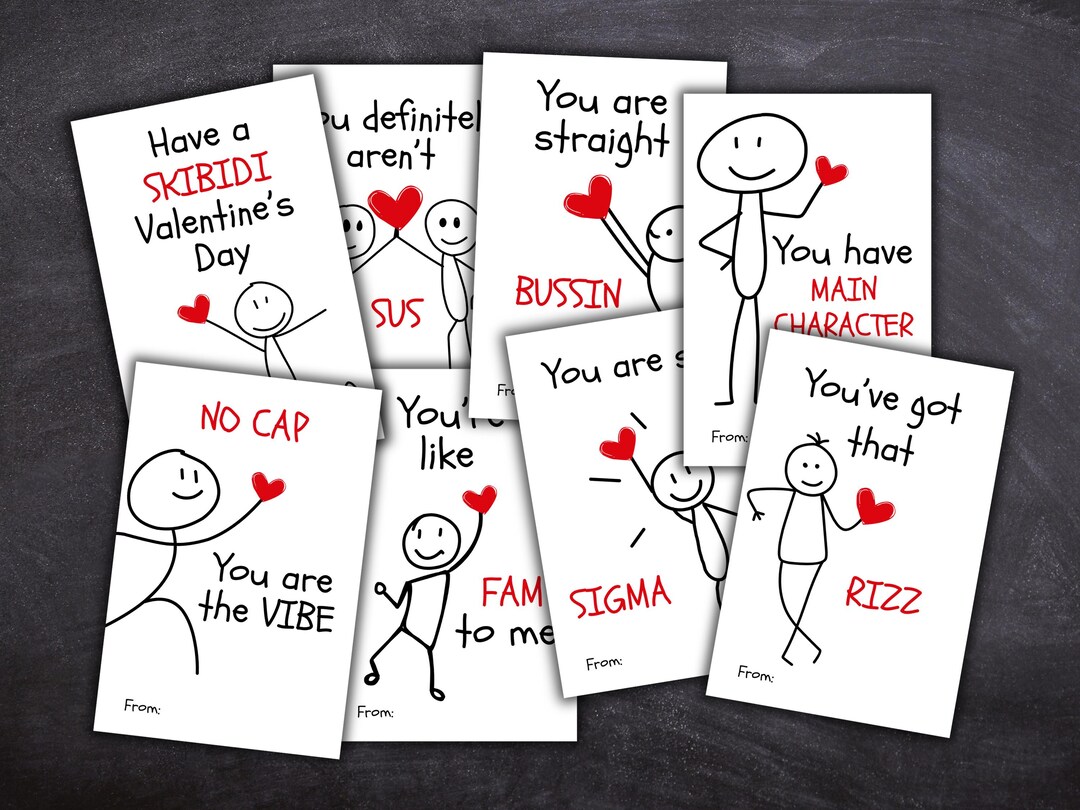 Valentine's Day Cards for Kids, Funny Printable Classroom Valentine ...