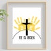 Easter Hand Print Kids Craft, He is Risen, Footprint Craft, Preschool ...