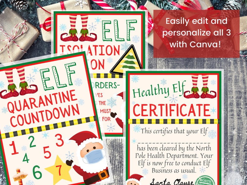 Elf Quarantine Kit Printable Elf Quarantine Letter Printable | Etsy