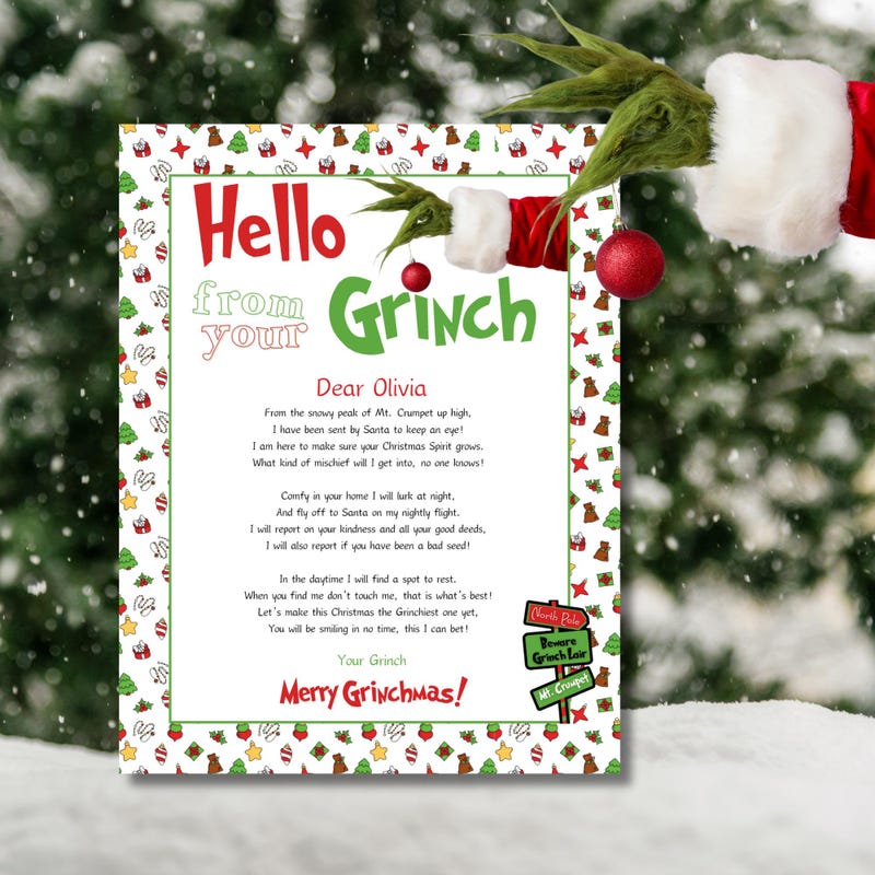 Grinch Box Png Template - Etsy