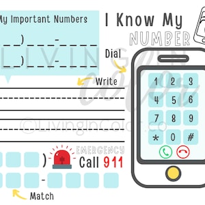 Preschool Activity Phone Number Practice, Preschool Worksheet ...