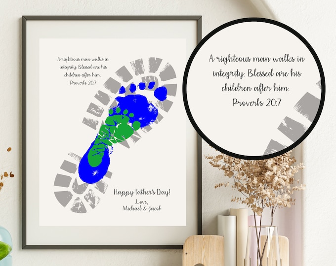 Footprint Handprint Art Fathers Day Card, Father's Day Handprint Craft ...