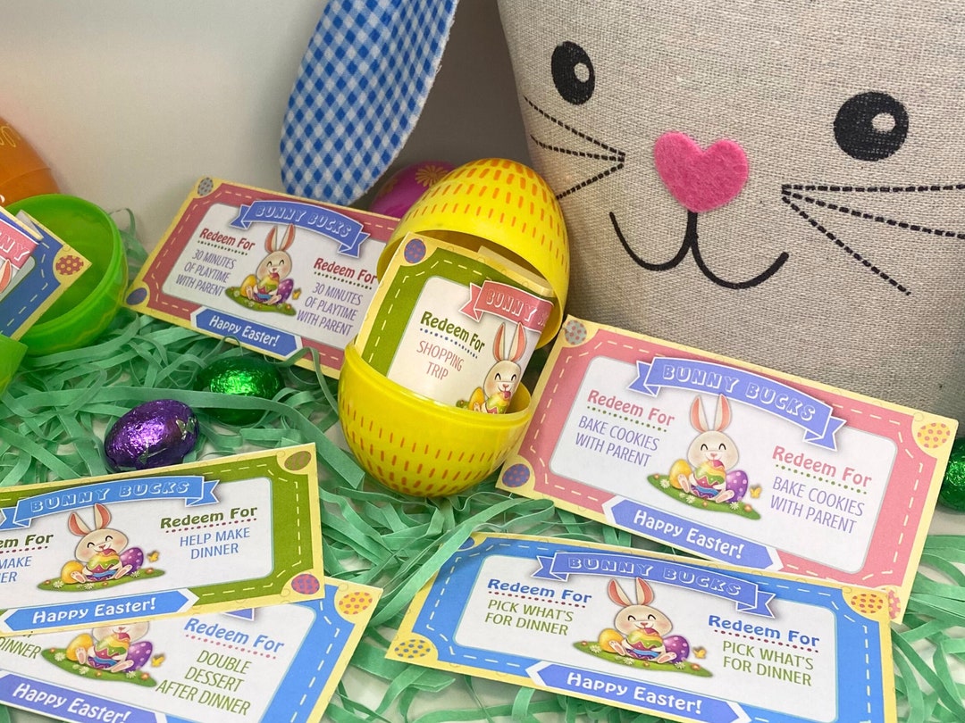 Easter Bunny Bucks Printable, Editable Easter Template, Easter Play ...