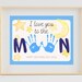 I Love You to the Moon and Back Handprint Craft , Mother's Day Gift ...