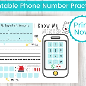 Preschool Activity Phone Number Practice, Preschool Worksheet ...