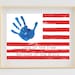 Flag Handprint Art, Fourth of July Handprint Craft for Kids, Printable ...